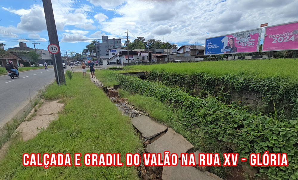 Novo calçamento e gradil - AMAG